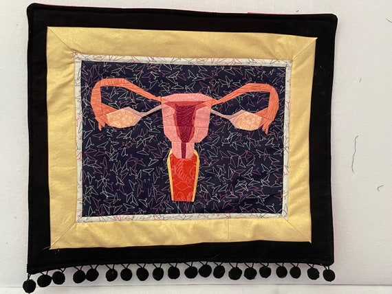 Handmade Foundation Paper Piece Uterus on Coat Hanger - Etsy