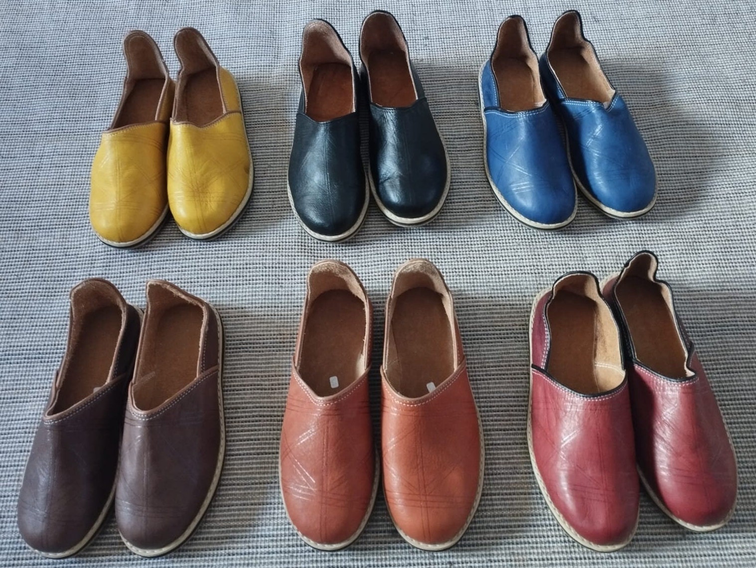 Moroccan Slippers for Men Leather Handmade Babouche Sheepskin Slippers ...