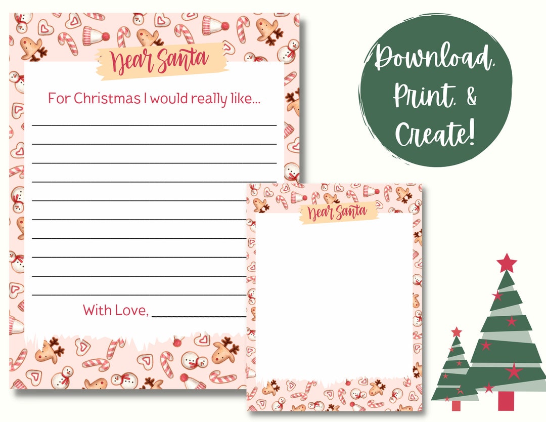 Printable Instant Download - Letter to Santa - Etsy