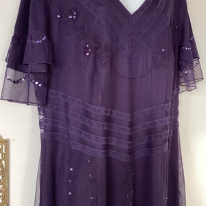 Ann Harvey Sequin Purple Evening Dress - Etsy