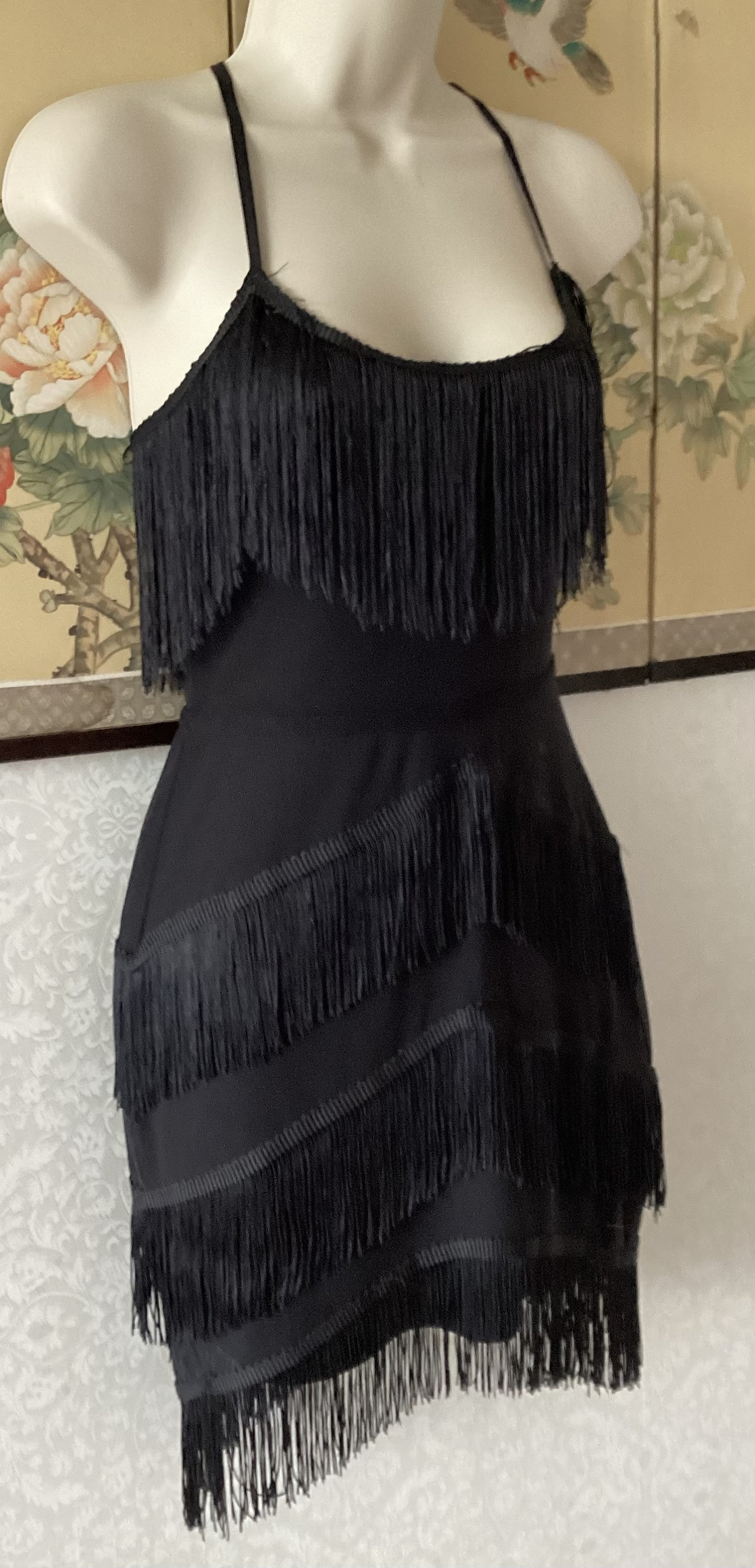 Black Fringe Flapper Style Dress - Etsy