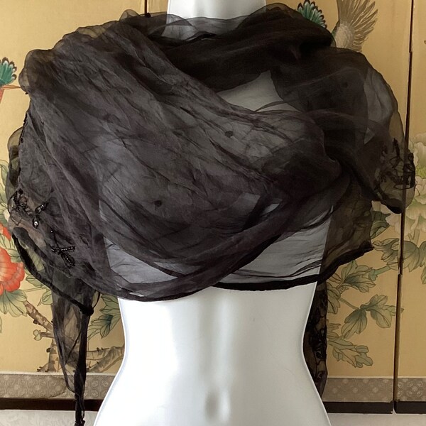 Black Sheer Wrap - Etsy