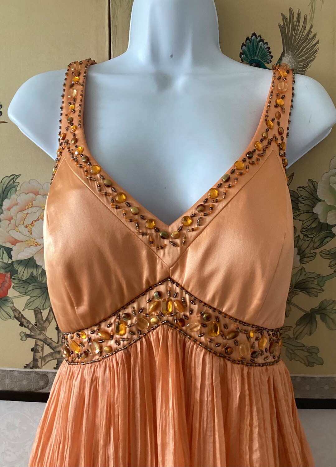 Sue Wong Beaded and Gem Stones Silk Cocktail Dress - Etsy