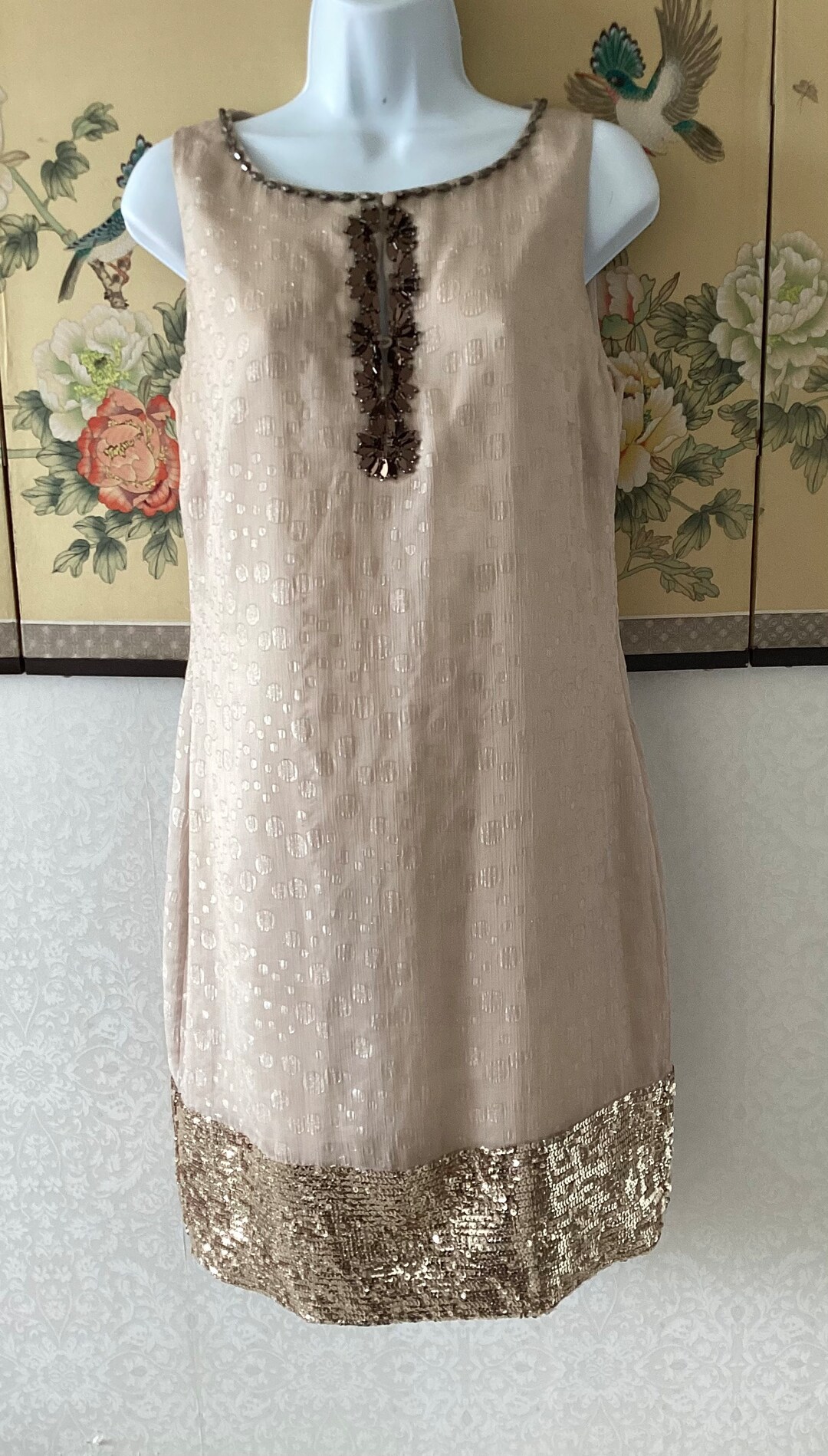 Sequin and Beaded Shift Dress - Etsy