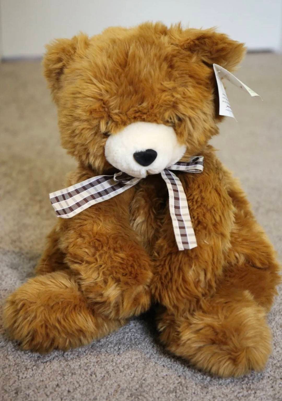 Vintage 1997 Kellytoy Teddy Bear Stuffed Plush Animal Super Soft Fluffy ...