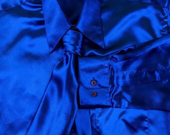 Satin Dress Shirt - Etsy
