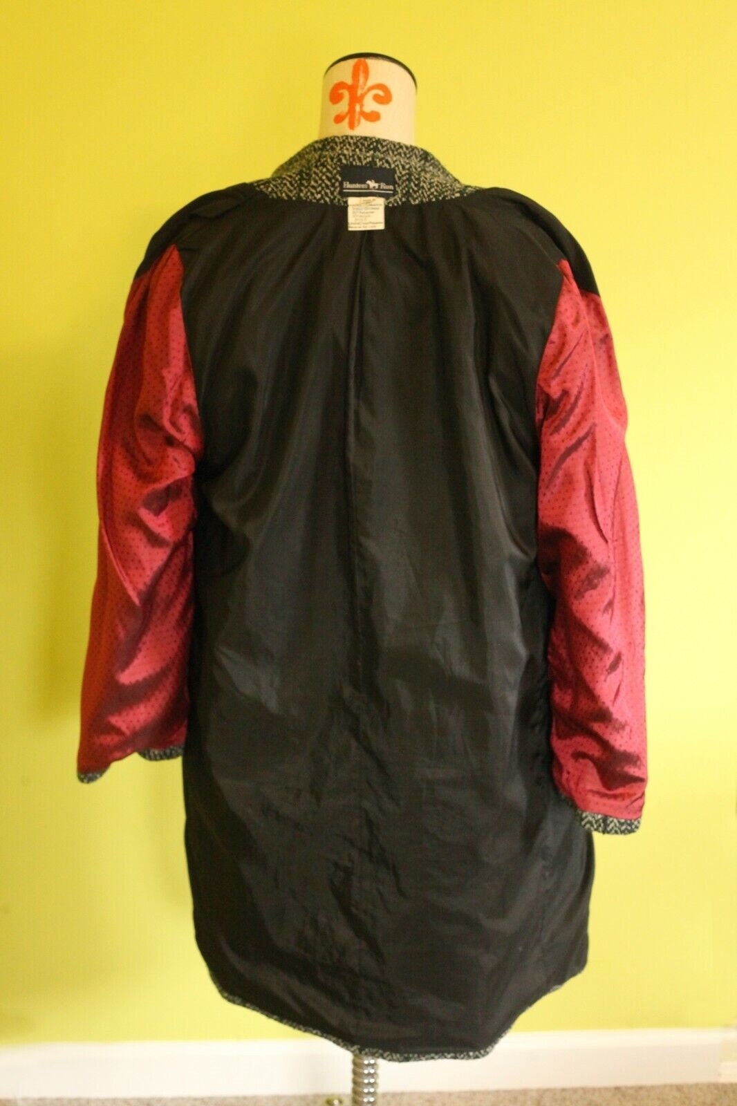 Vintage 80's HUNTERS RUN Women Single Breasted Glen Plaid Tweed Coat ...