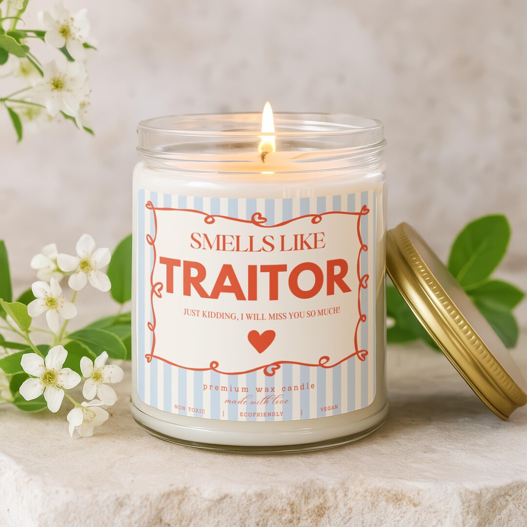 Funny Coworker Leaving Candle, Smells Like Traitor Candle, Goodbye Gift ...