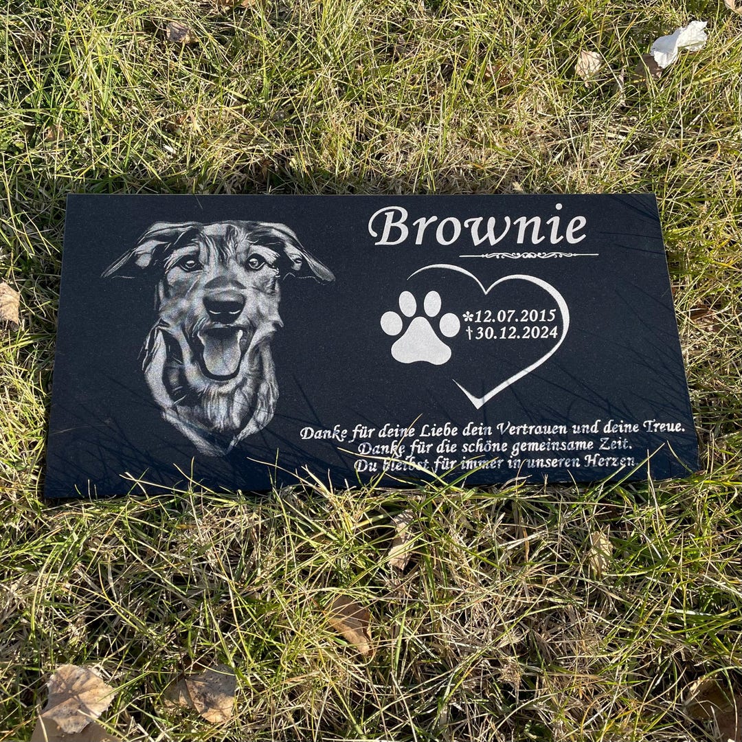 Personalized Pet Memorial Stone – Custom Engraved Pet Headstone for ...