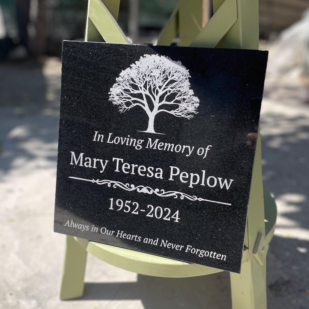 Personalized Granite Memorial Stone: Custom Engraved Headstone Plaque ...