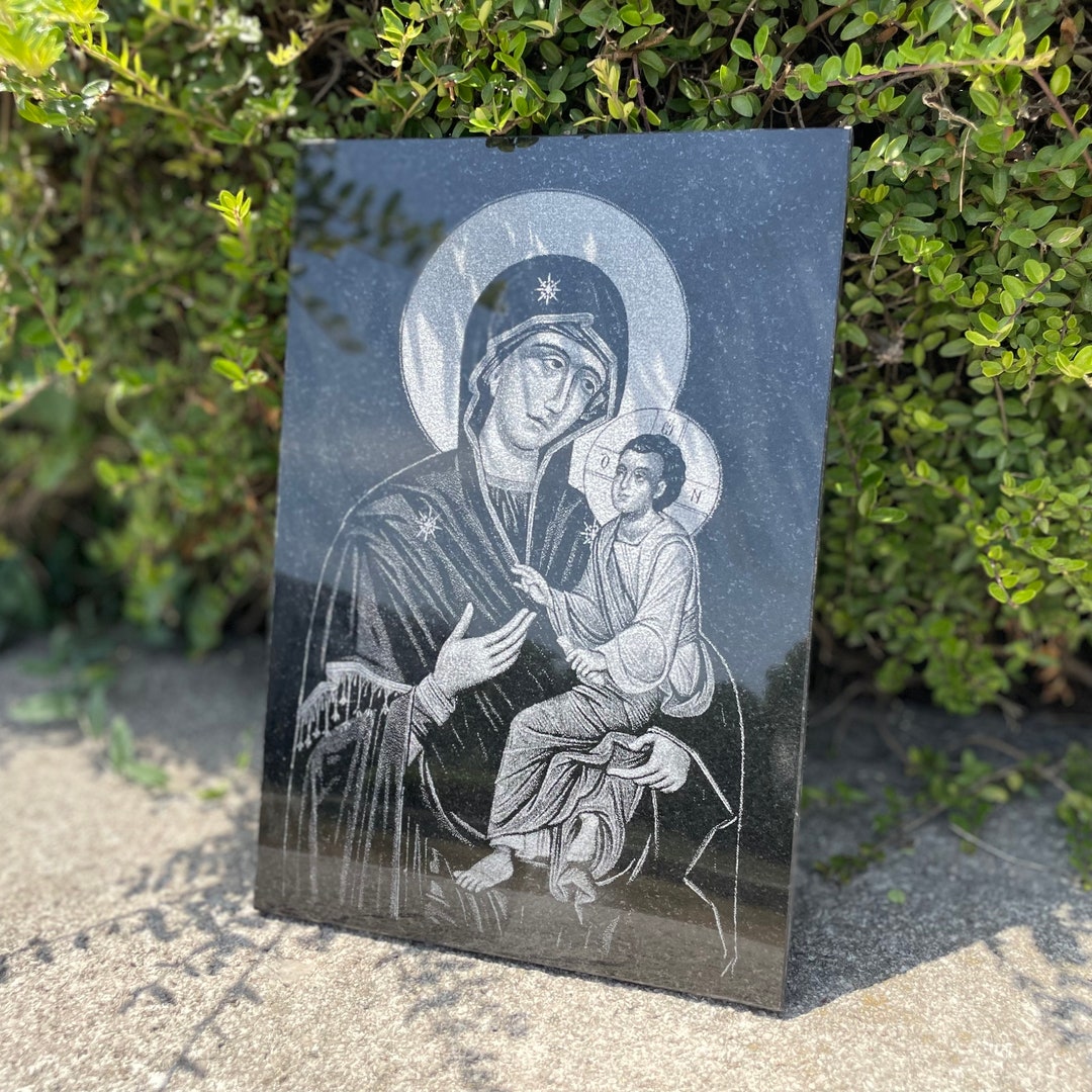 Engraved Virgin Mary Icon Timeless Christian and Family Gift, New Home ...