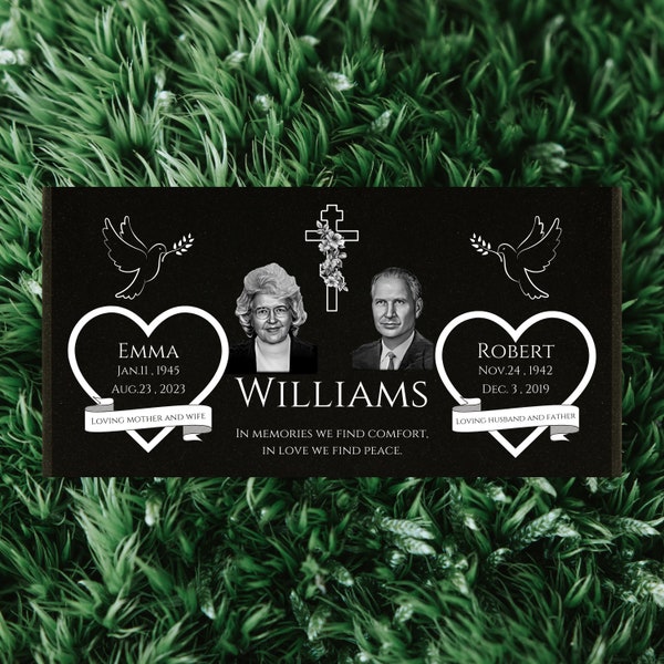 Two Person Grave Plaque - Etsy