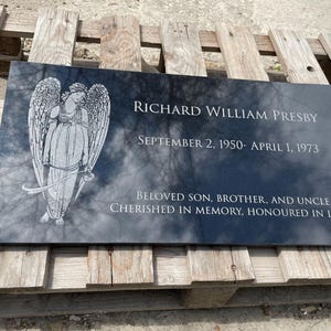 Custom Engraved Granite Memorial Stone - Personalized Headstone Plaque ...
