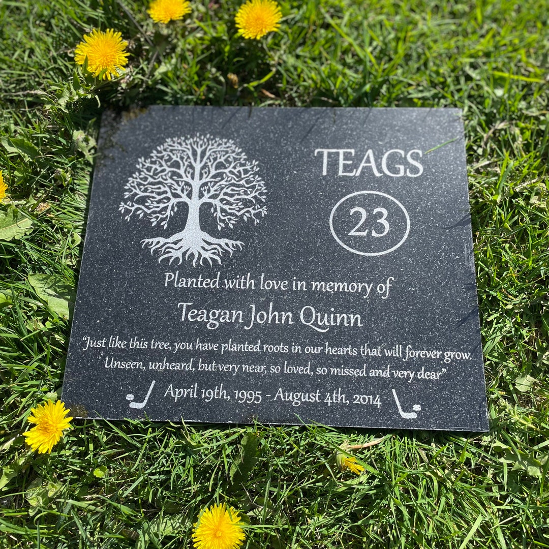 Custom Engraved Granite Memorial Stone - Personalized Headstone Plaque ...