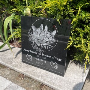 Engraved Cat Memorial Stone: Personalized Pet Headstone With Photo - Etsy