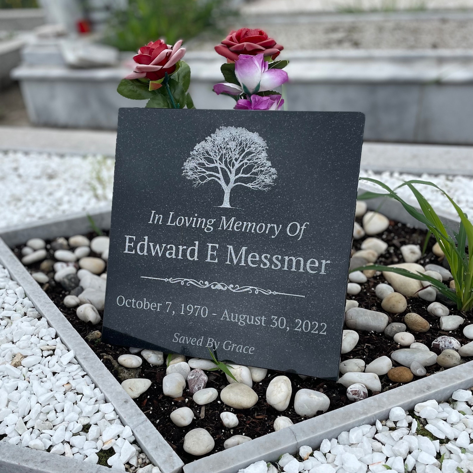 Custom Engraved Granite Memorial Stone - Personalized Headstone Plaque ...