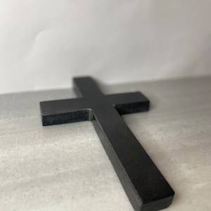 Handmade Black Granite Wall Cross: Religious Memorial Gift - Etsy