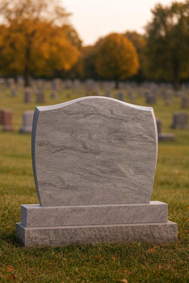 Custom Marble Headstone – Engraved Cemetery Memorial Stone - Etsy