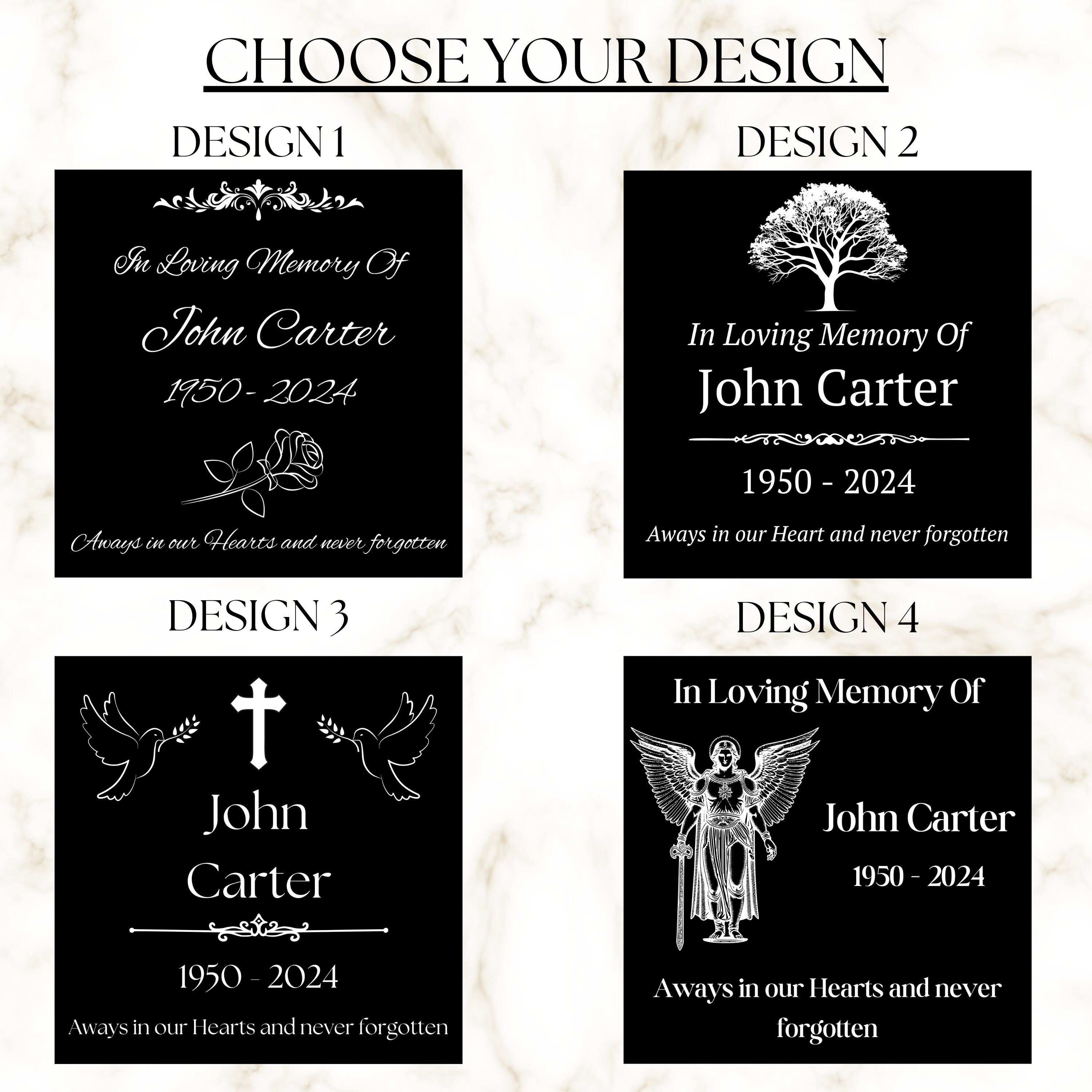 Personalized Granite Memorial Stone: Custom Engraved Headstone Plaque ...