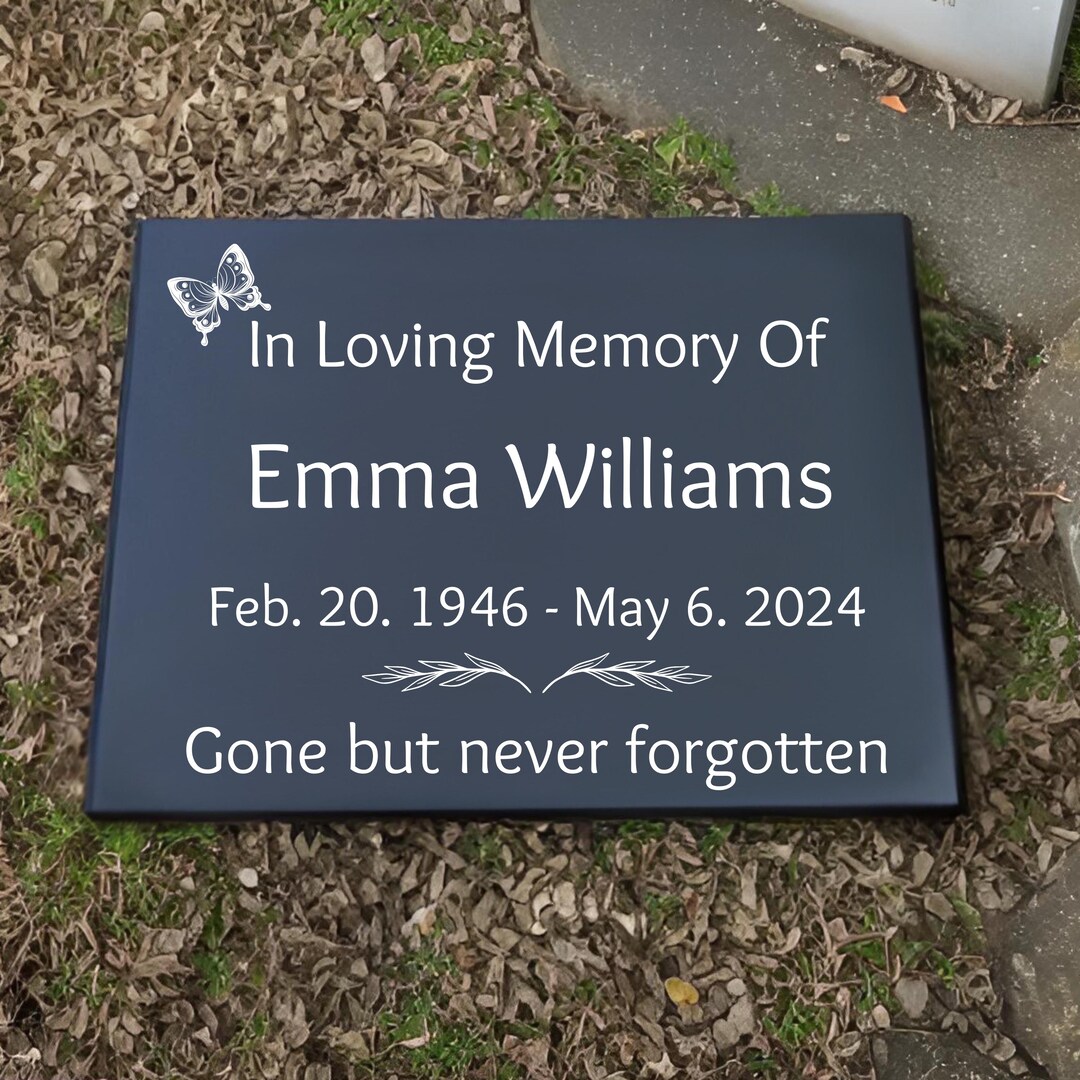 Custom Granite Memorial Stone – Engraved Headstone for Cemetery, Grave ...