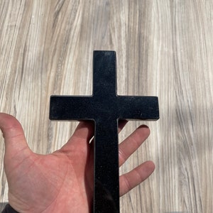 Handmade Black Granite Wall Cross: Religious Memorial Gift - Etsy
