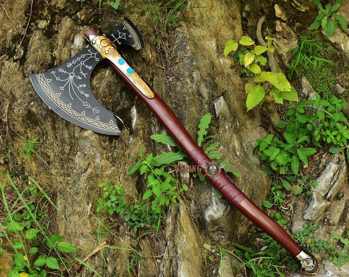 Handmade God of War - Kratos Leviathan Axe, Scandinavian Axe, Axe ...