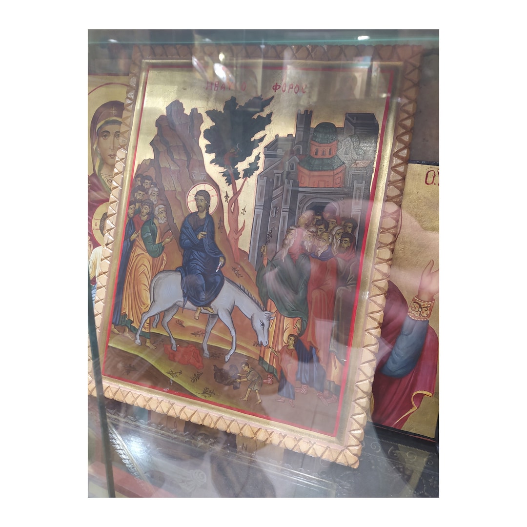 Christian Icon - Entry Into Jerusalem (palm Sunday) From Jerusalem's ...