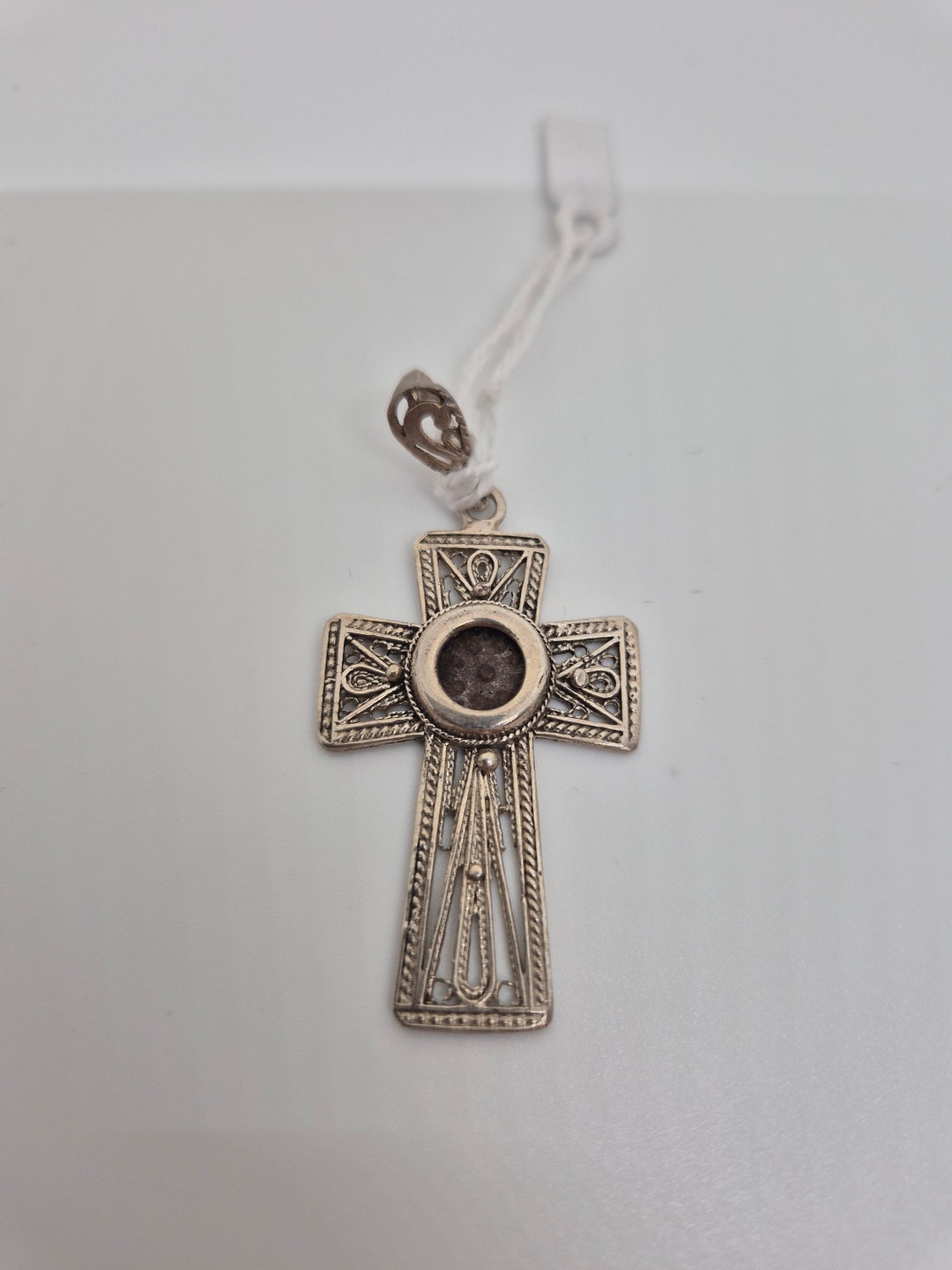 Widow's Mite Coin in a Cross Pendant Setting Real Sterling Silver 925 ...