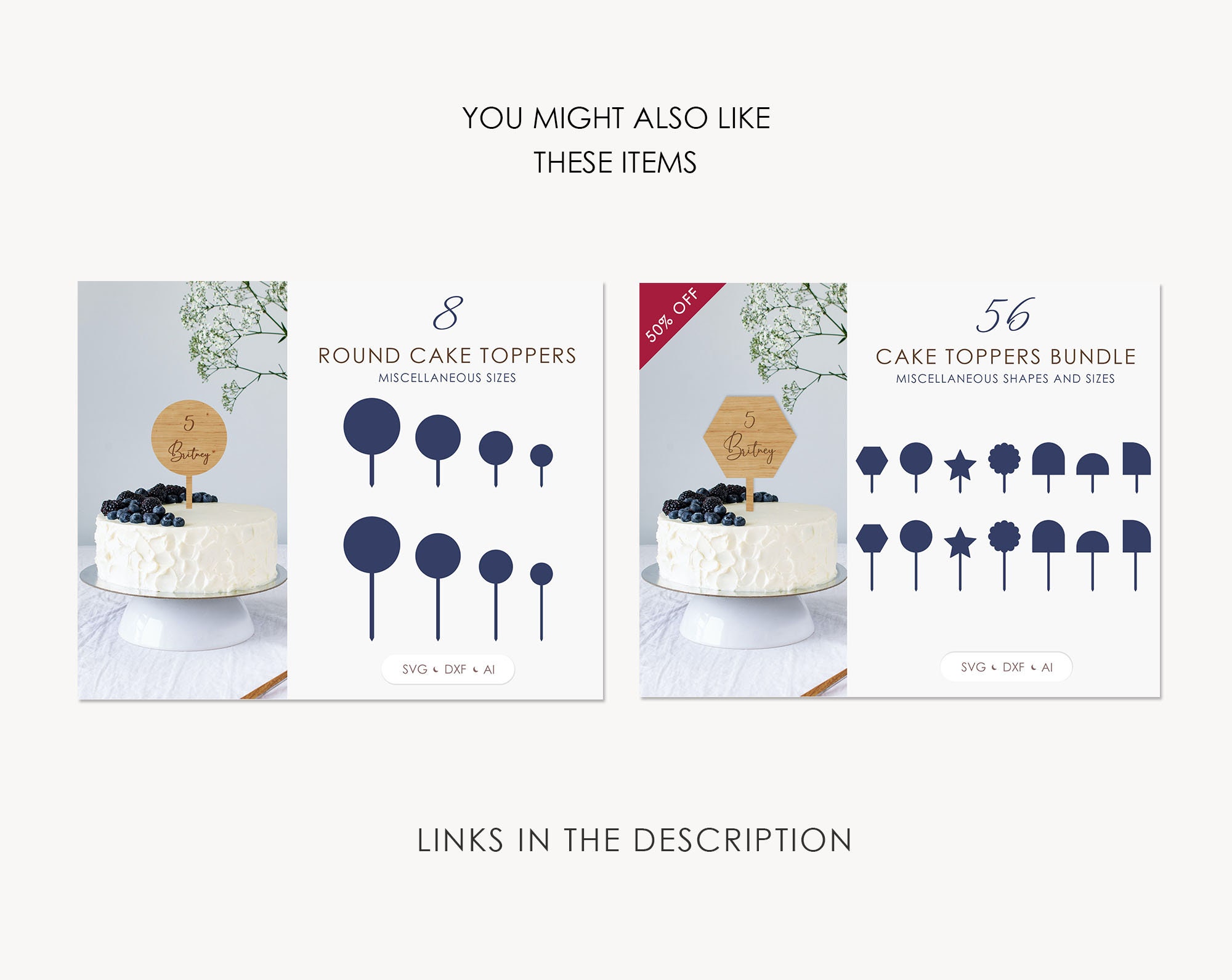 Arch Cake Toppers Svg Wedding Cake Toppers Laser Cut Files - Etsy