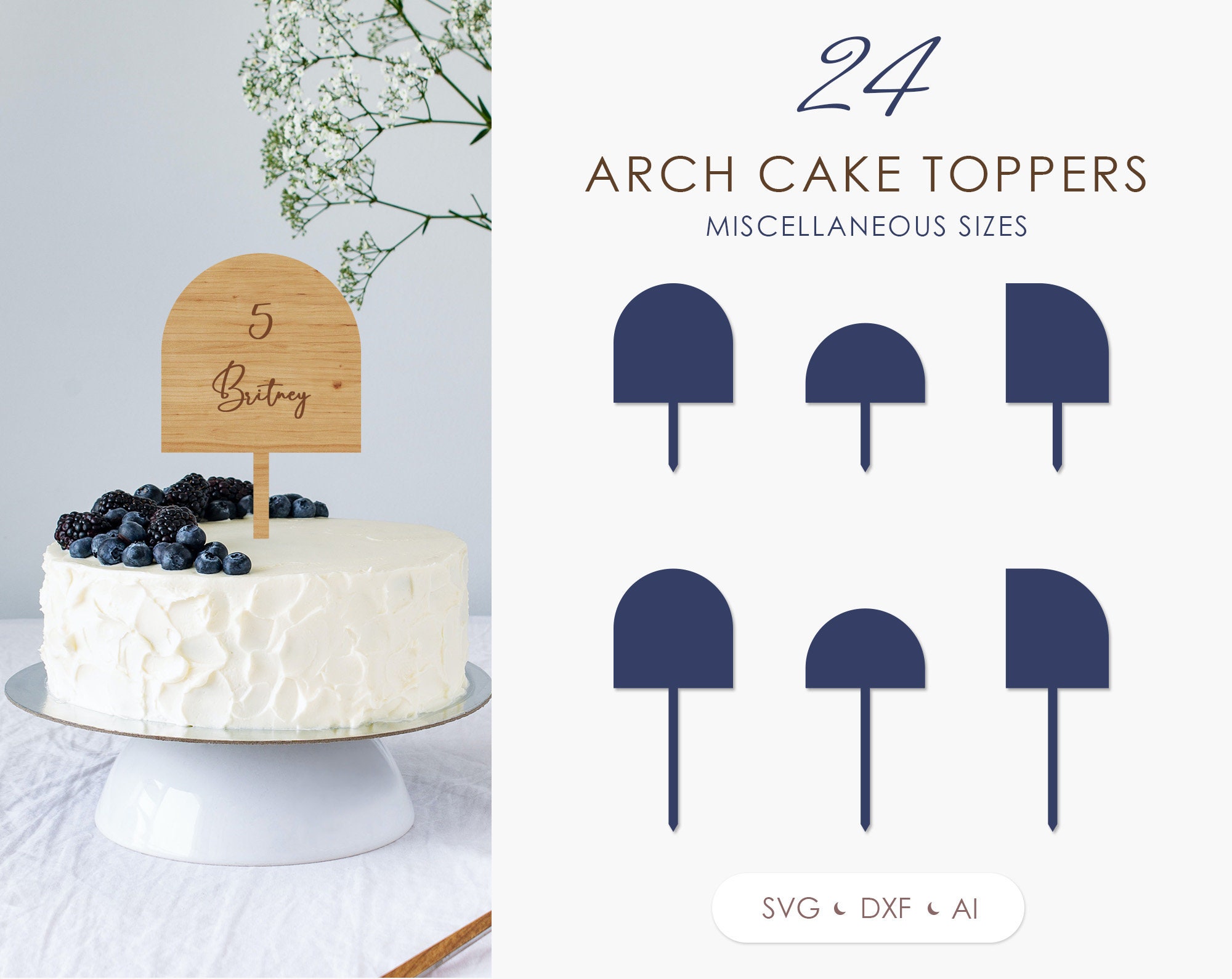 Arch Cake Toppers Svg, Wedding Cake Toppers Laser Cut Files, Rustic ...