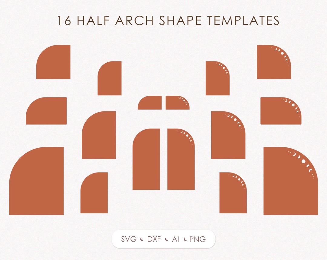 Half Arch Svg Bundle, Celestial Arch Wedding Invitation Template, Half ...