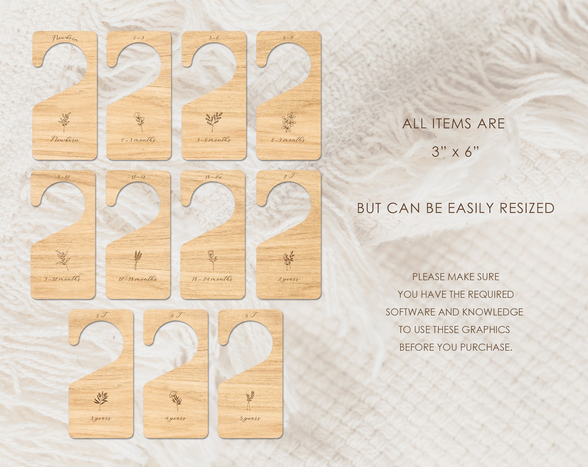 Baby Closet Dividers Svg, Boho Nursery Closet Dividers, Floral Dividers ...