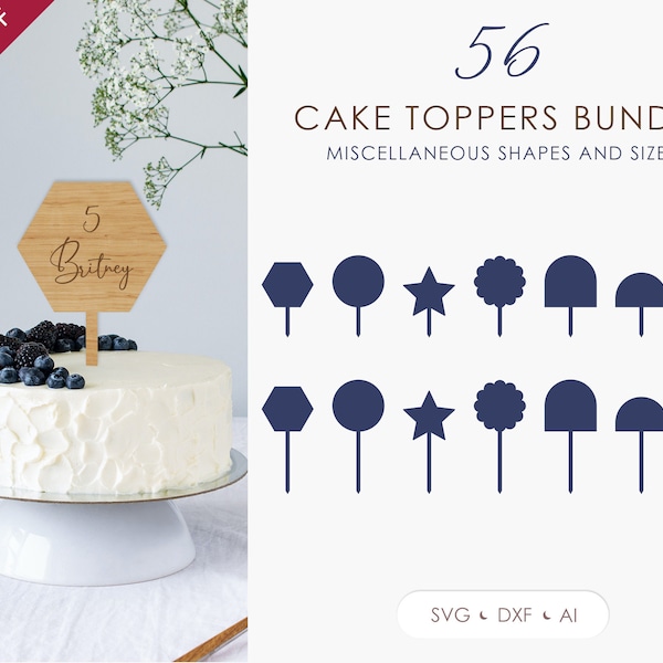 Cake Topper Svg - Etsy