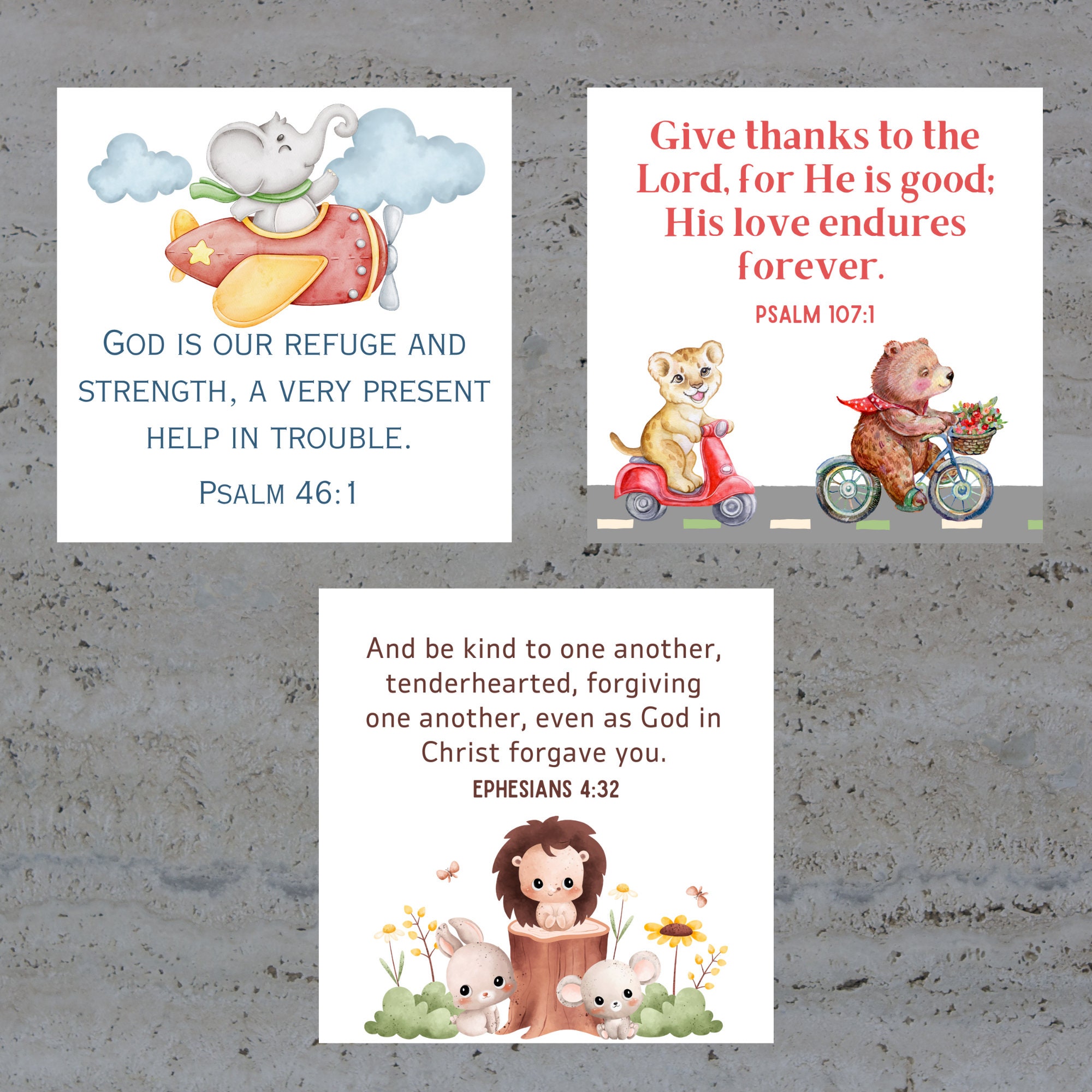 Kids Scripture Cards,kids Crafts, Bible Cards for Sunday School, Kids ...