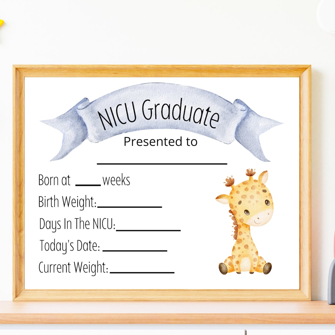 Printable NICU Graduation Certificate | Preemie Milestone Keepsake ...