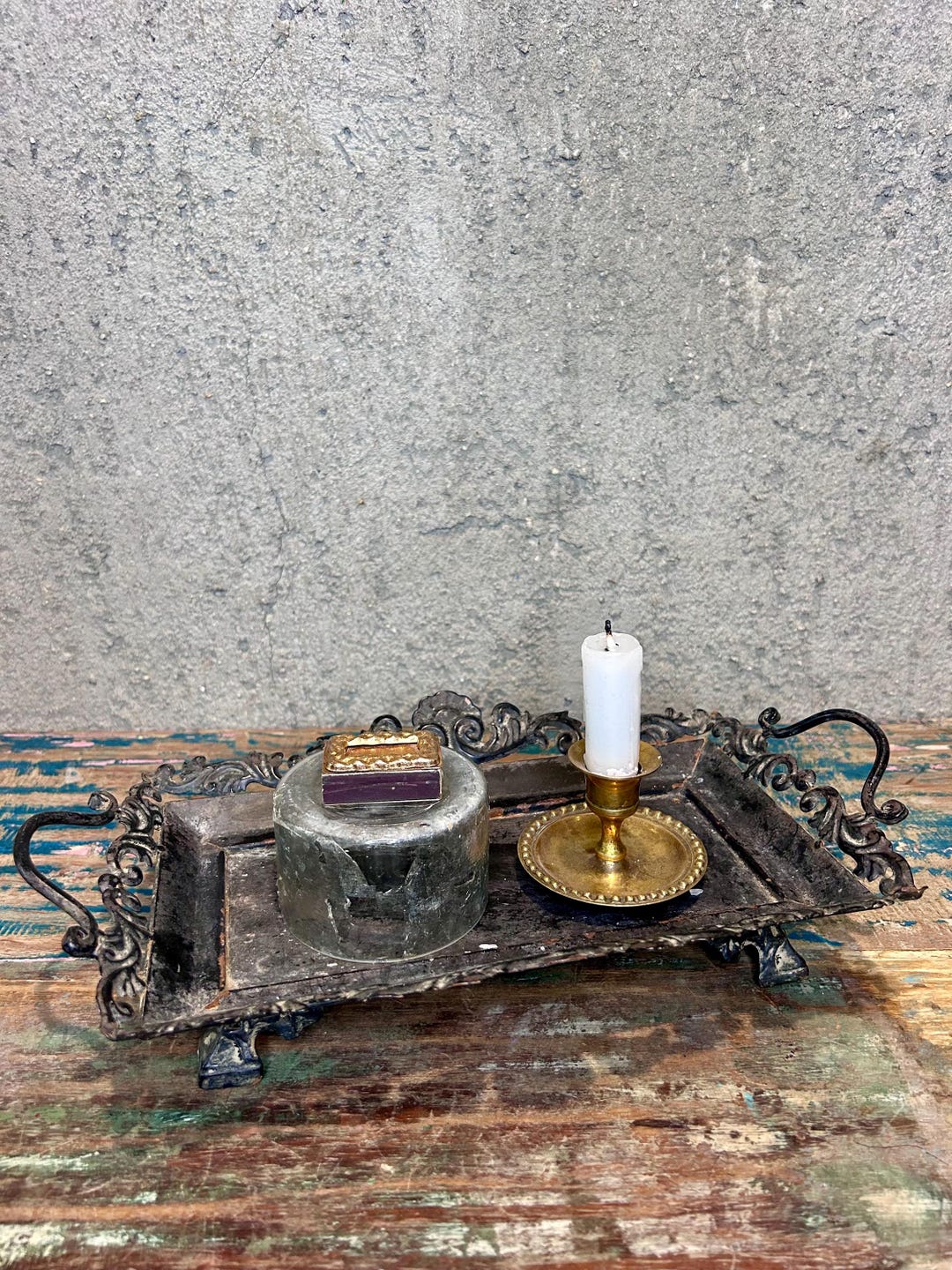 Vintage Brass Match Box - Etsy