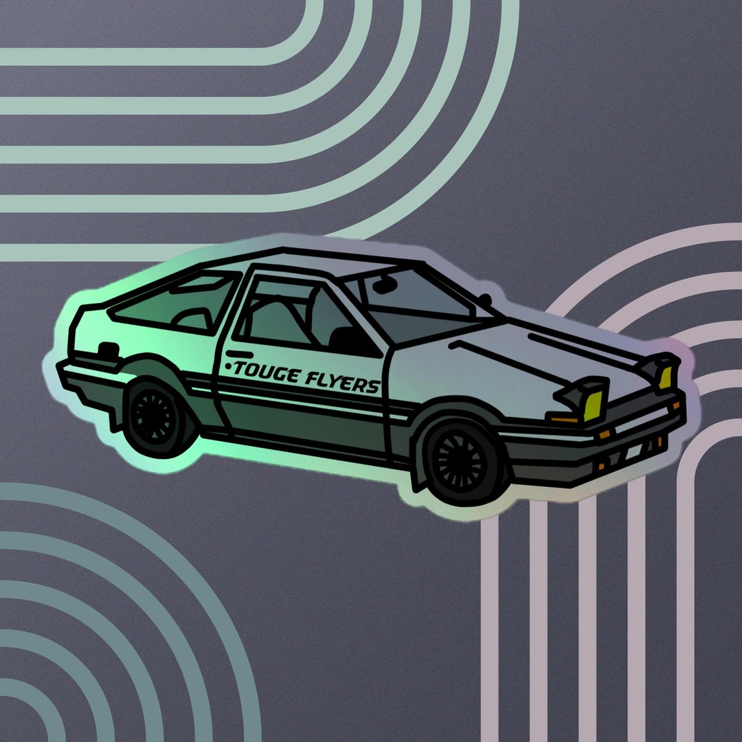 Toyota AE86 Trueno Holographic Sticker - Etsy