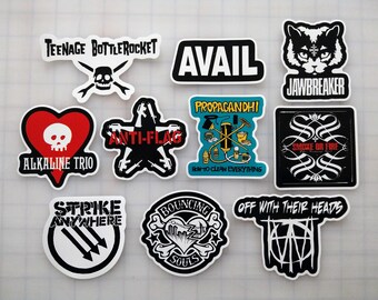 Punk Sticker Pack 10 Stickers Set 1 | Etsy