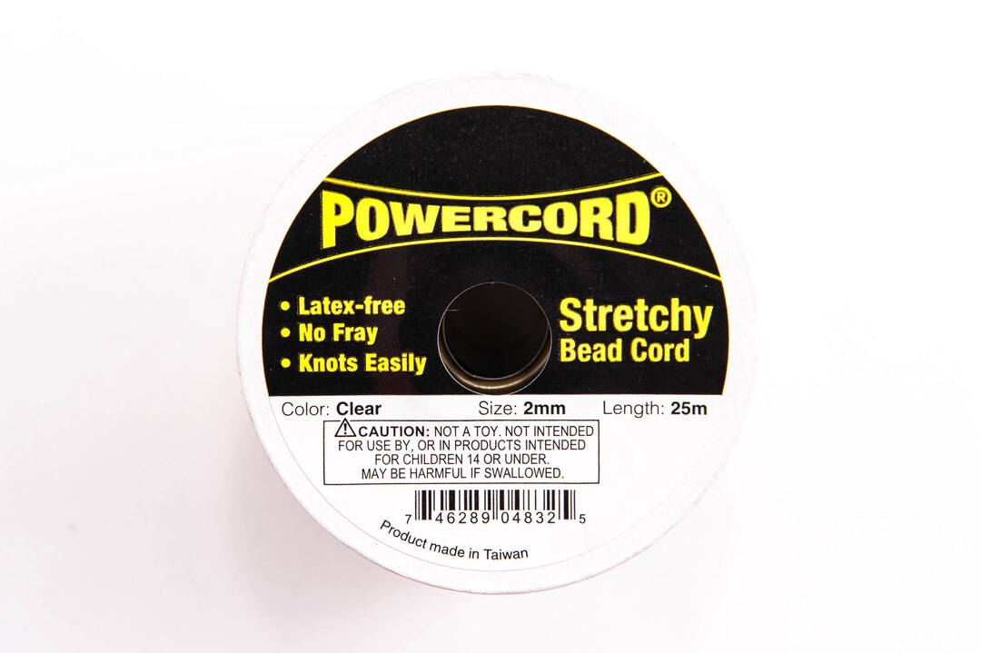 2mm Clear Elastic String, 25 Meters/82 Feet, Non-fraying, Stretchy Cord ...