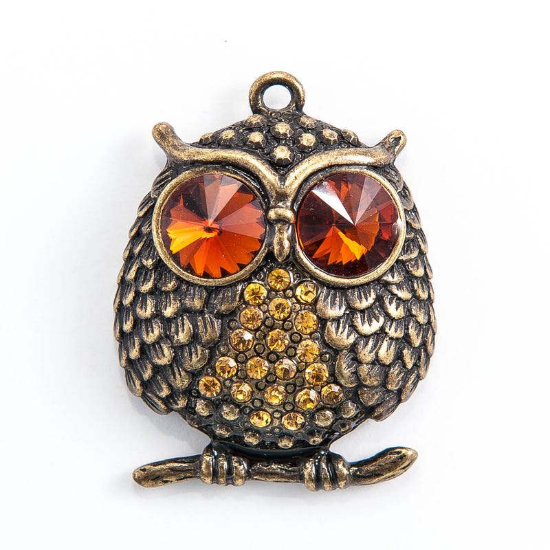 Owl Pendant Pewter - Etsy