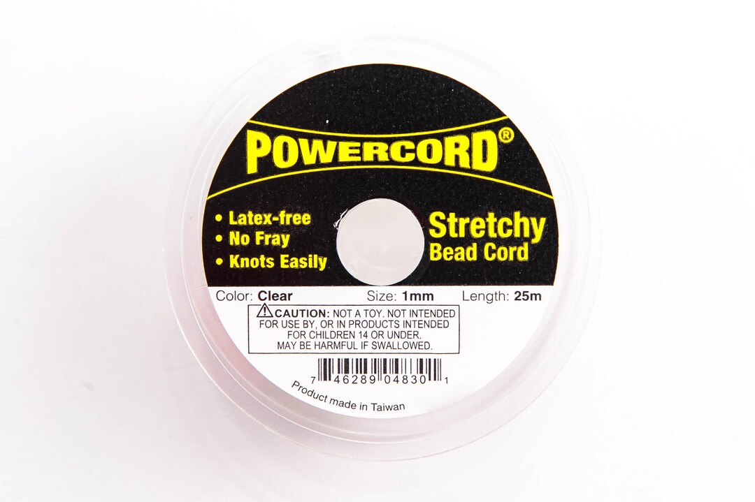 1mm Clear Elastic String, 25 Meters/82 Feet, Non-fraying, Stretchy Cord ...