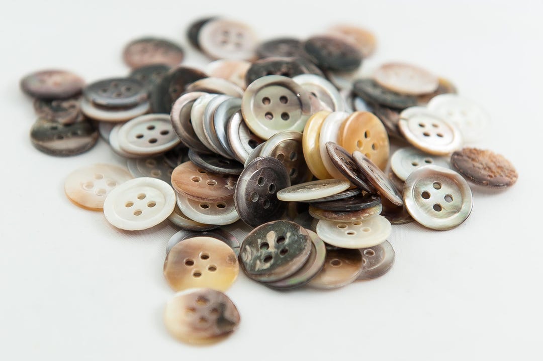 Mother of Pearl Shell Buttons, 4 Hole, 14mm, 100 Count, *LIMITED ...