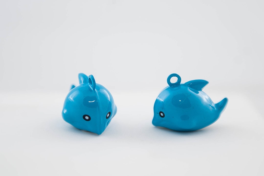 Blue Dolphin Bell With Clapper, Brass, 24x15mm, 2 Count - Etsy