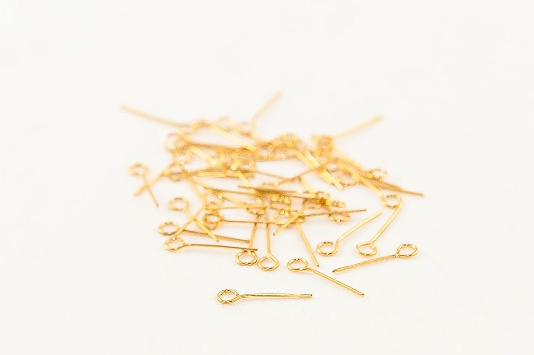 Gold Eye Pin, 1/2 Inch, 24 Gauge, 45 Count - Etsy