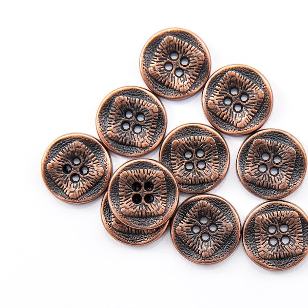 Copper Buttons - Etsy