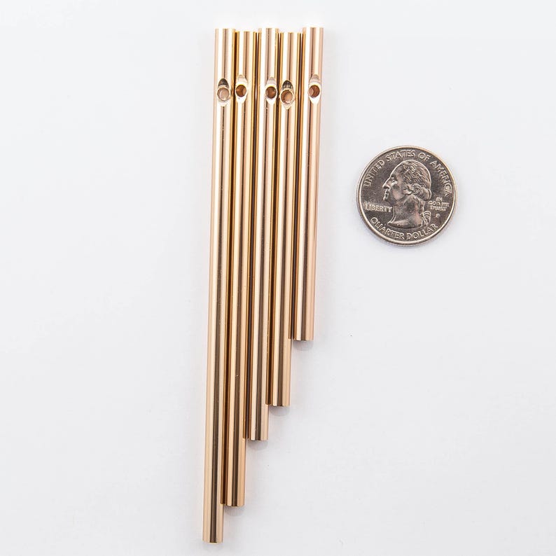Wind Chime Rods, Gold Anodized Aluminum, 3, 3-1/2, 4, 4-1/2, & 5 Inch ...