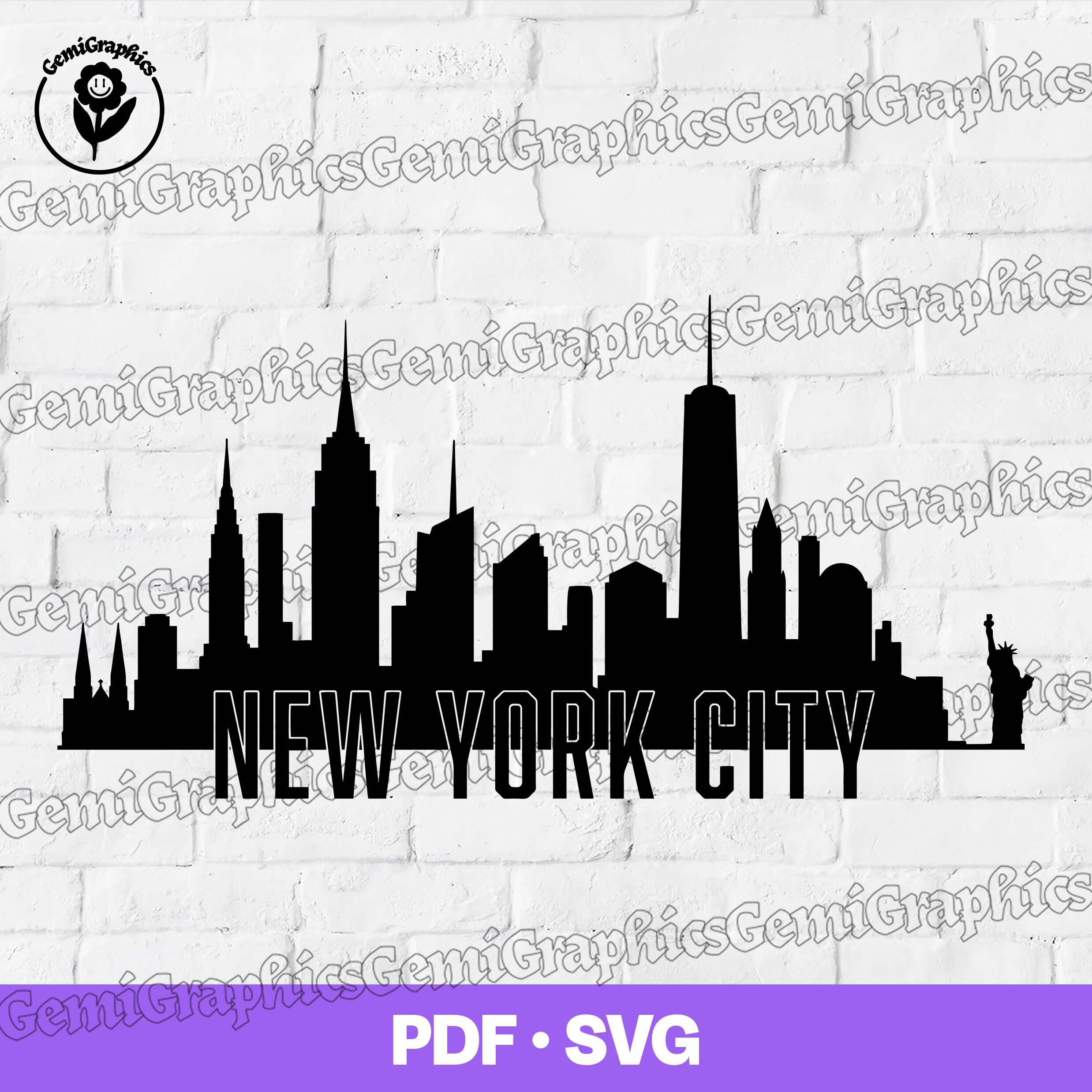 New York City NYC Skylines Cities Logo, Vector, Car, Emblem, SVG, Cut ...