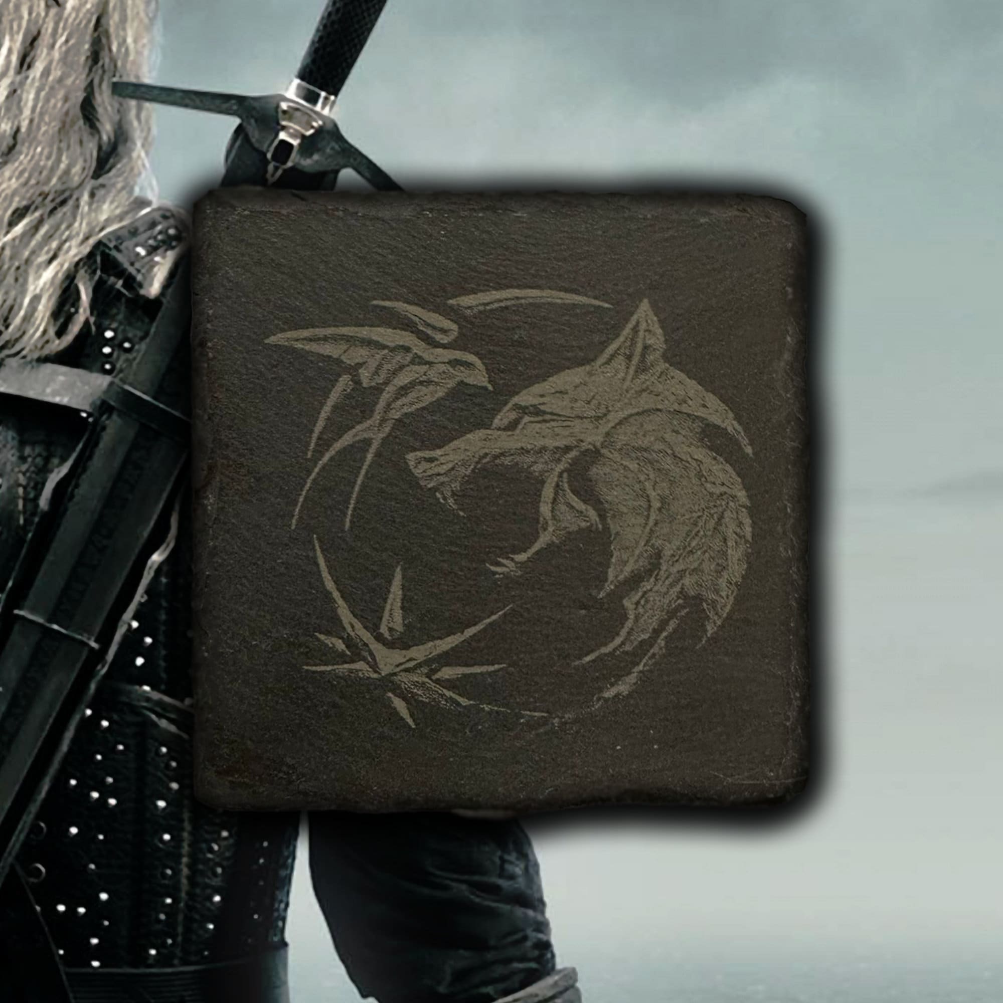 Witcher Emblem Square Slate Coaster - Etsy