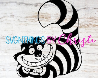 Cheshire Cat Inspired Smile Svg Png Creepy Cat Design File Instant ...