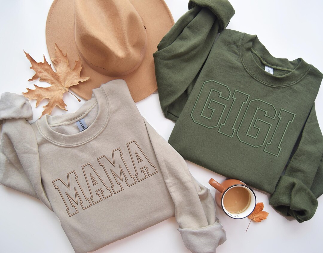 Mama Embroidered Sweatshirt, Grandma Embroidered Sweatshirt, Grandma ...